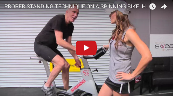 Proper Standing Technique on a Spinning Bike