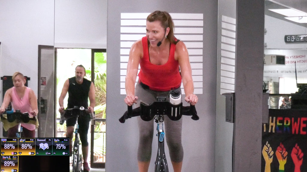 Indoor Cycling Class Packed With A Lot Of Jump Drills